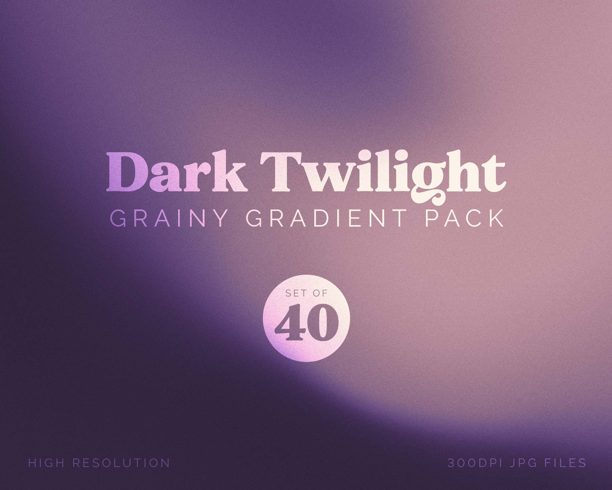 Set of 40 Grainy Gradients Pack | Dark Twilight Purple Color Palette ...
