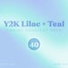 Set of 40 Grainy Gradients Pack | Y2K Lilac and Teal Color Palette ...
