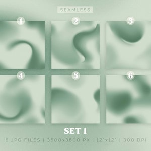 Set of 12 Seamless Grainy Gradients Pack | Sage Green Aesthetic ...