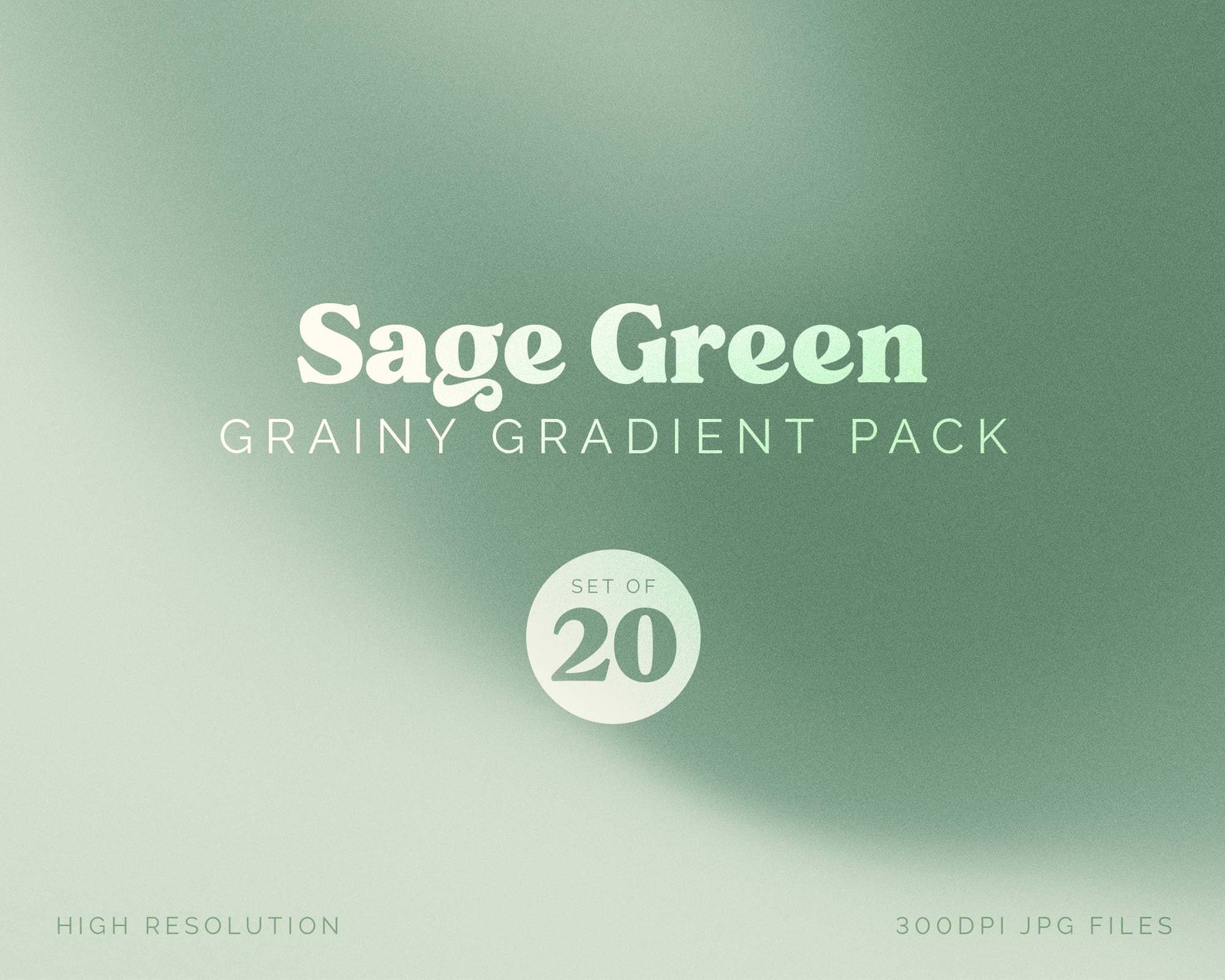 Set of 20 Grainy Gradients Pack | Sage Green Neutral Color Aesthetic ...