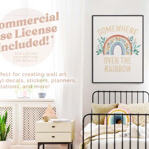 Watercolor Boho Floral Rainbows Clipart Graphics Bundle | Set of 65 ...