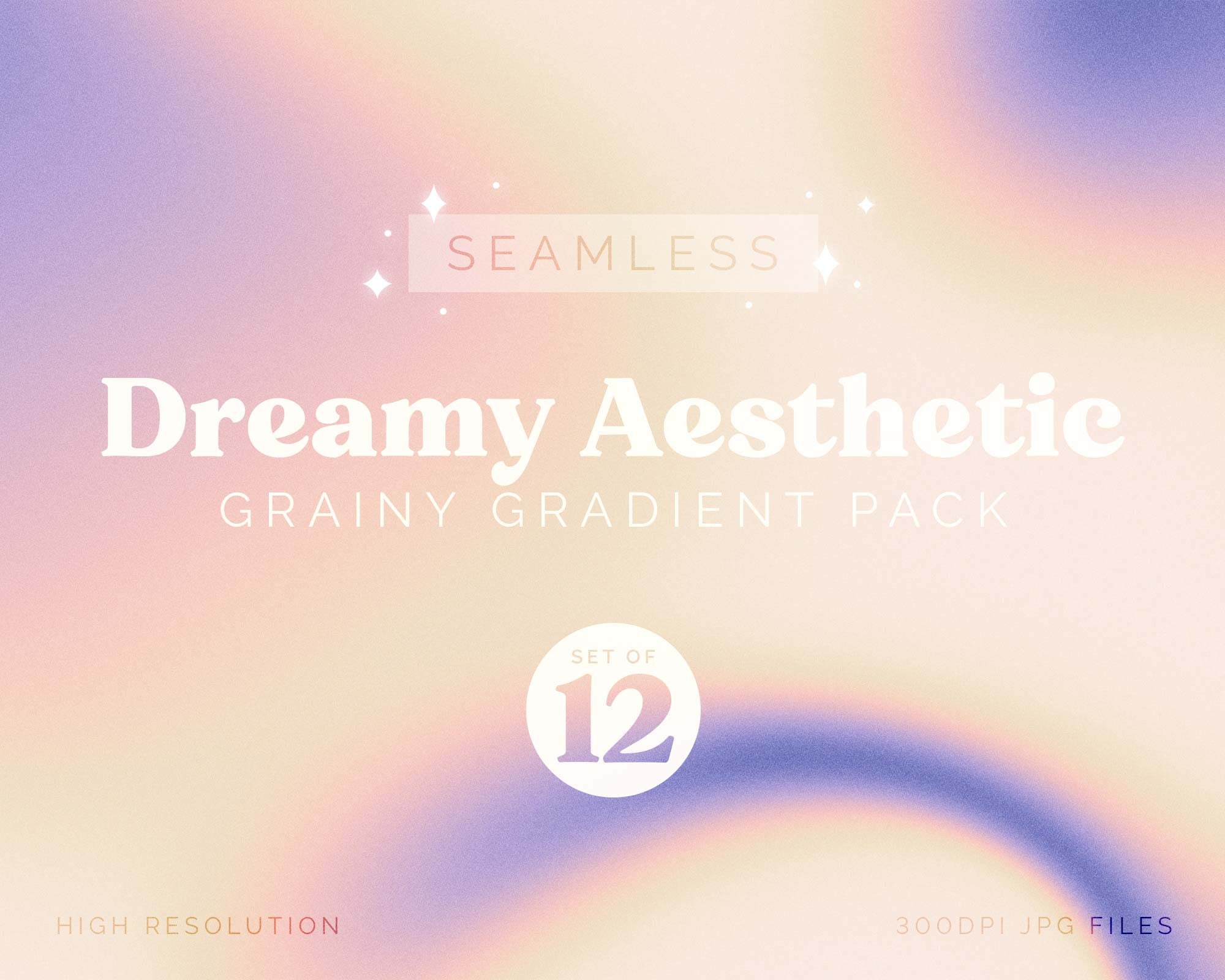 Set of 12 Seamless Grainy Gradients Pack | Dreamy Aesthetic ...