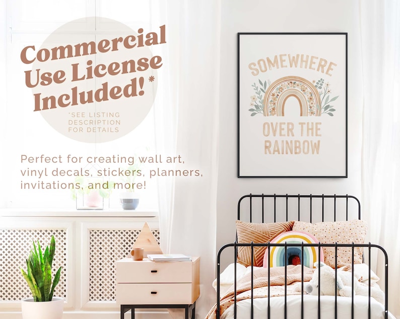 Watercolor Boho Floral Rainbows Clipart Graphics Bundle | Set of 65 ...