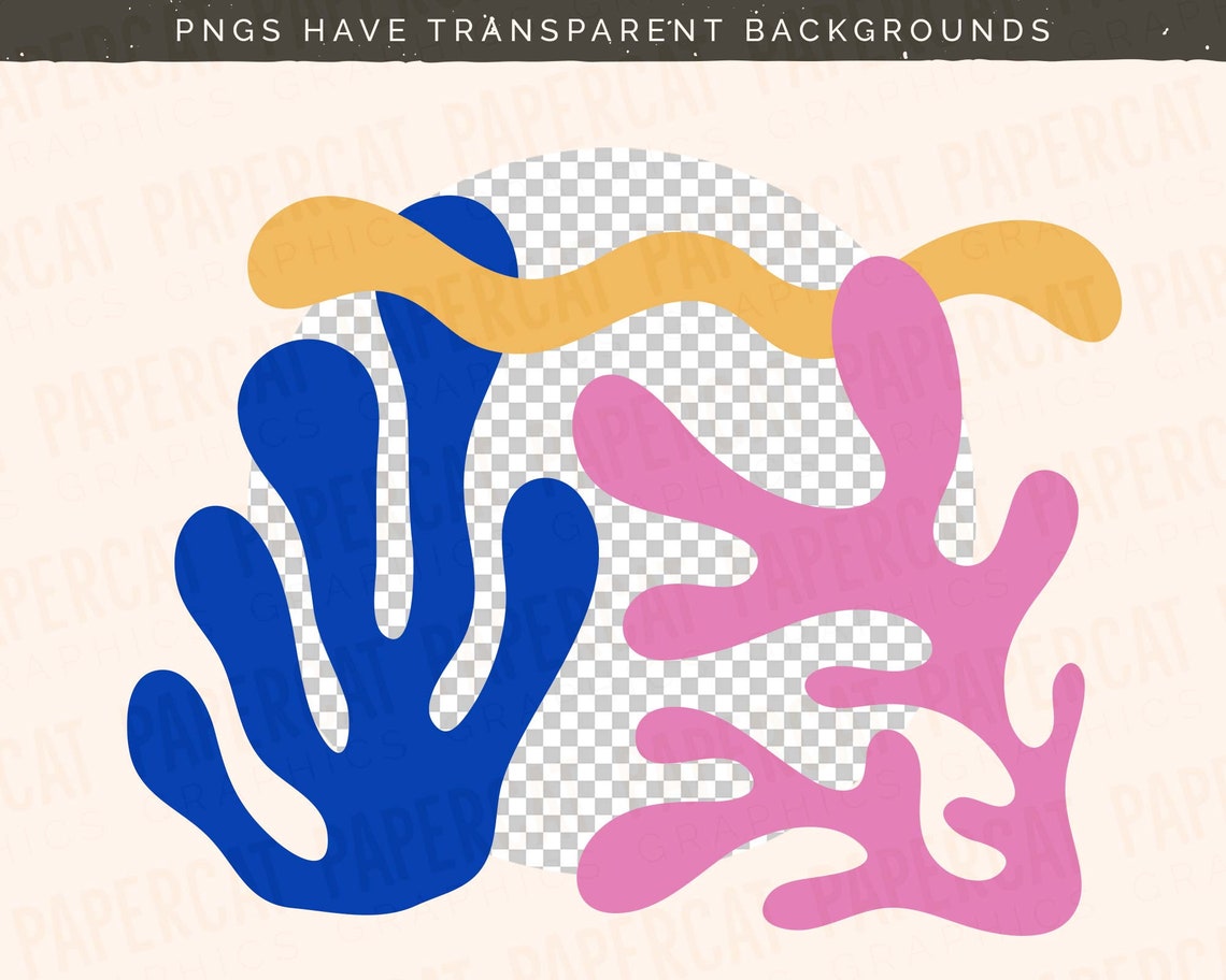 Abstract Shapes Clipart Bundle Matisse Style Set of 420 Illustrations ...