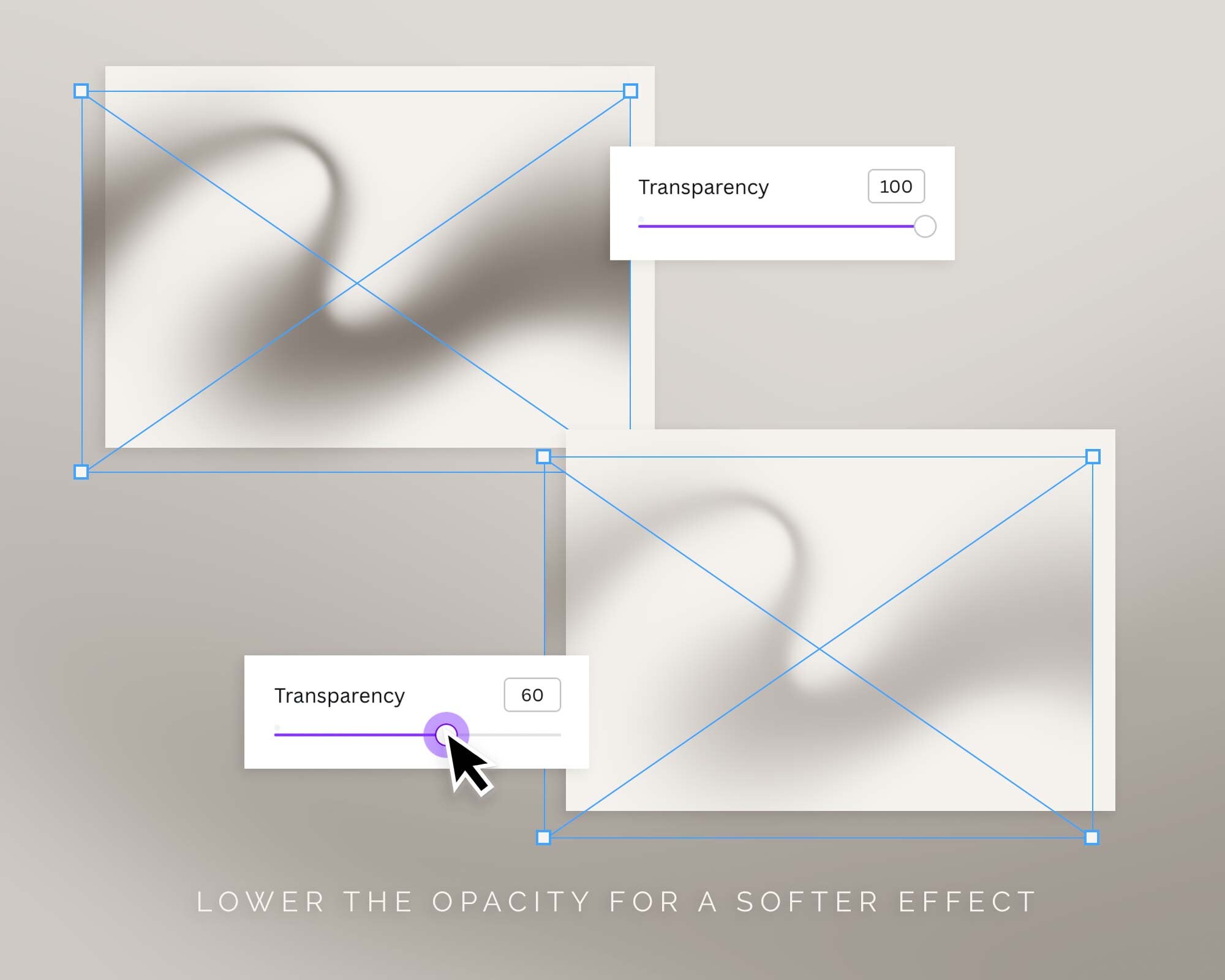 Set of 20 Transparent Overlay Gradients Pack | Warm Grey Color Palette | Pngs for Social Media ...