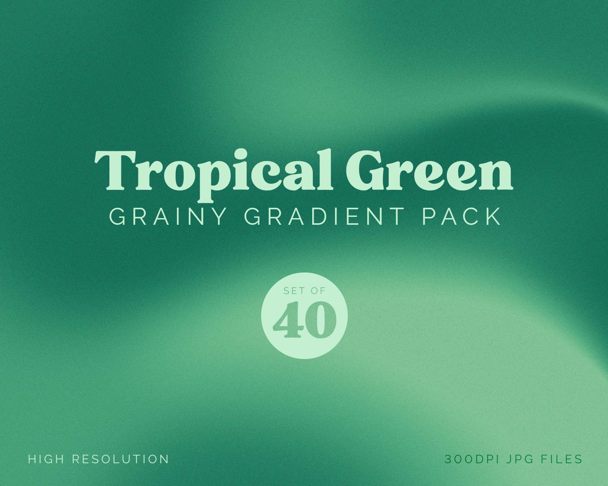 Set of 20 Grainy Gradients Pack | Tropical Green Jungle Color Aesthetic ...