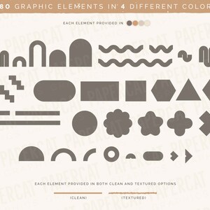 Geometric Shapes Clipart Graphics Bundle | Earthy Set of 280 ...