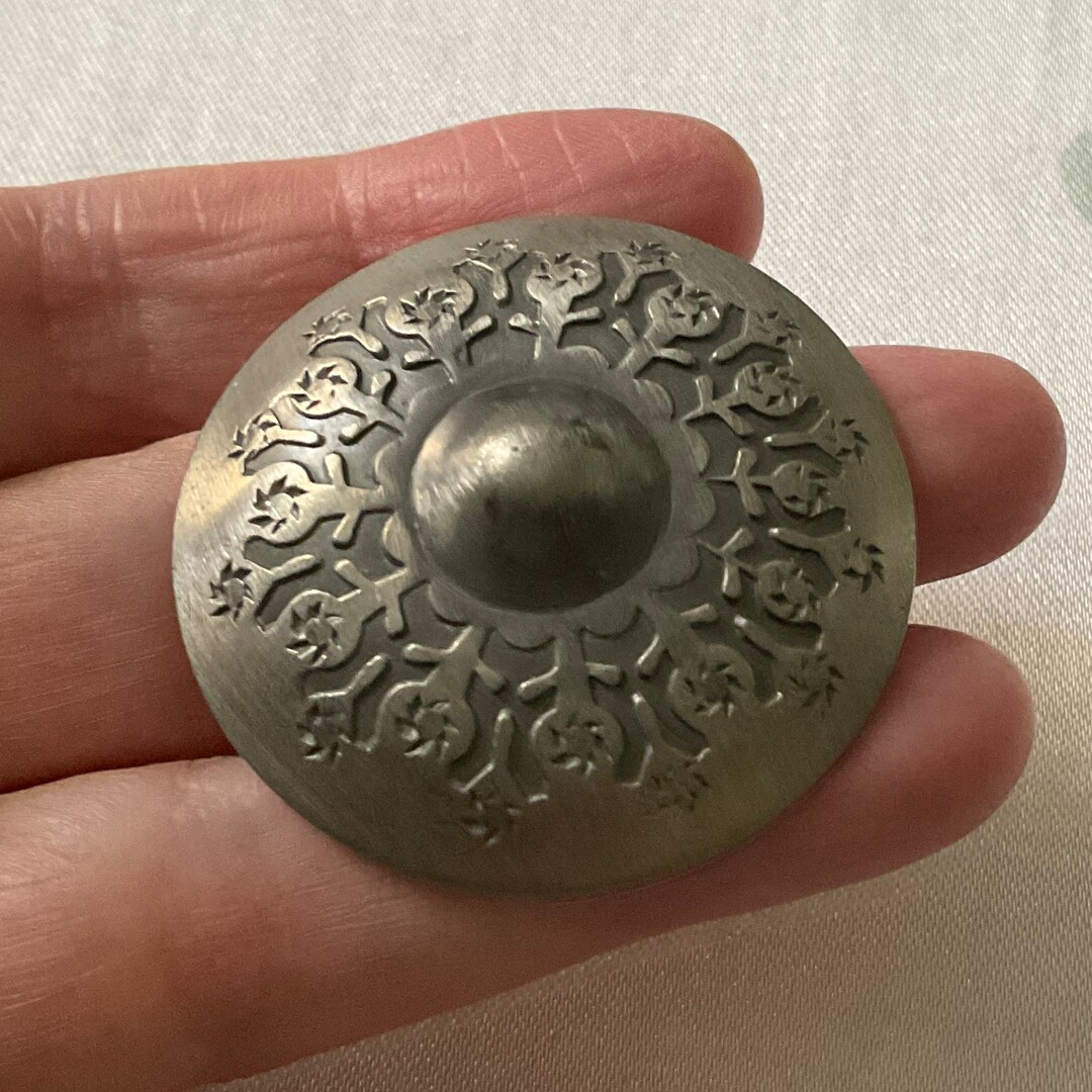 Vintage SIGNED ARTIST Modernist Brooch - Original Design - PEWTER Rolf ...