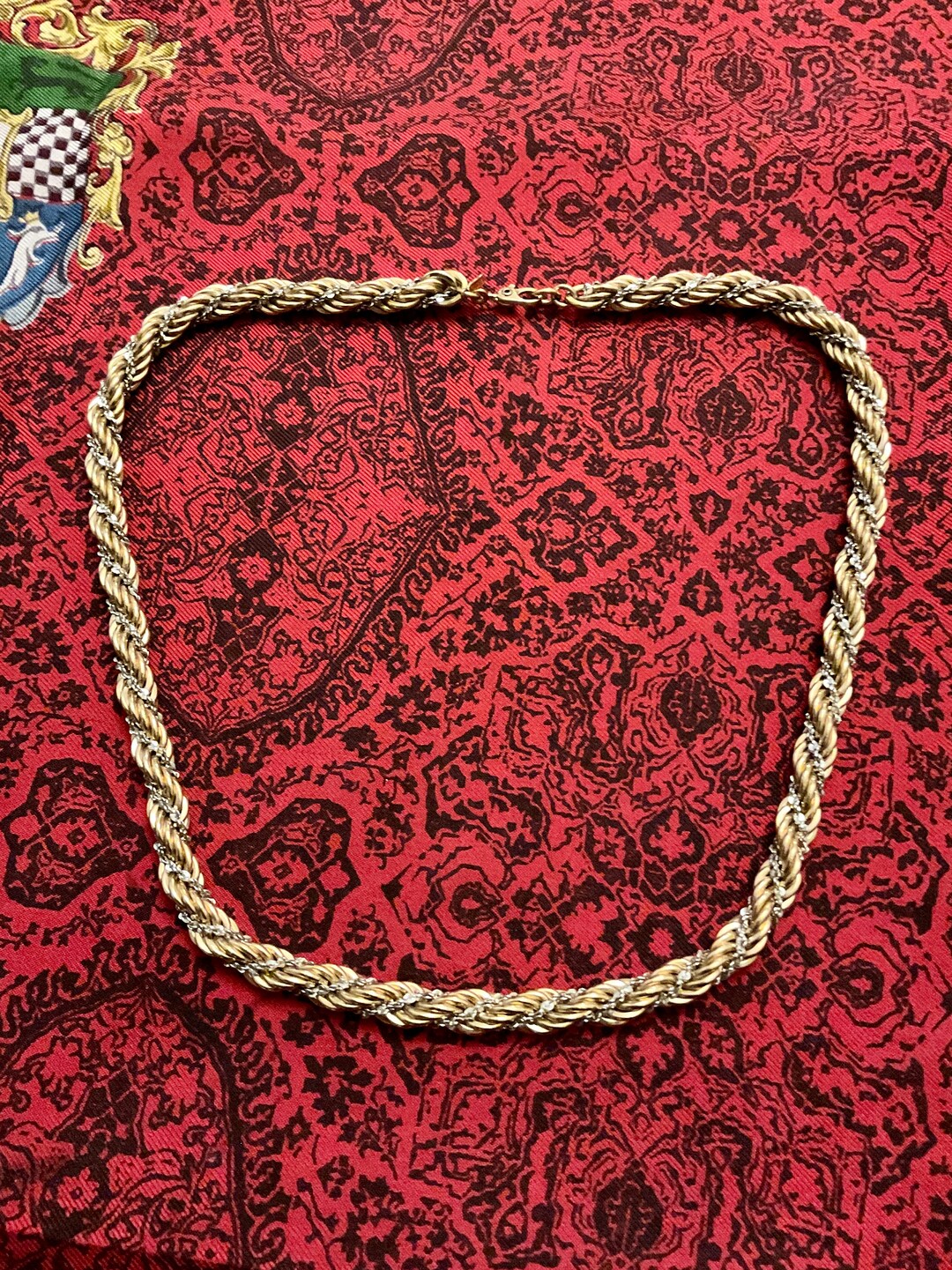 MONET Chain GOLD Plated 2 TONS Vintage Necklace - Luxury Haute Couture ...