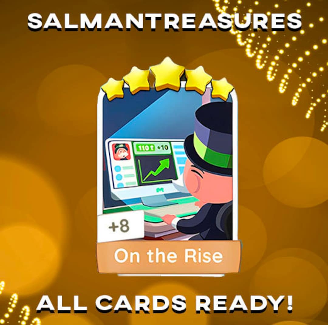 5-star Monopoly Go Sticker Set on the Rise Collection Instant Delivery ...