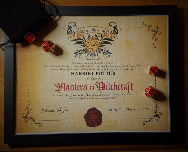 Editable PDF. Masters in Witchcraft Certificate. Digital Download. 8 ...