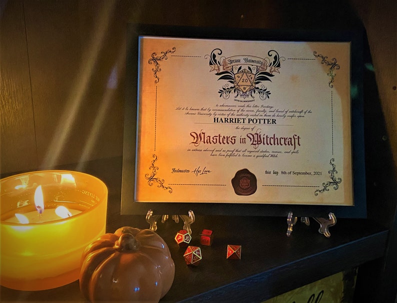 Editable PDF. Masters in Witchcraft Certificate. Digital Download. 8 ...