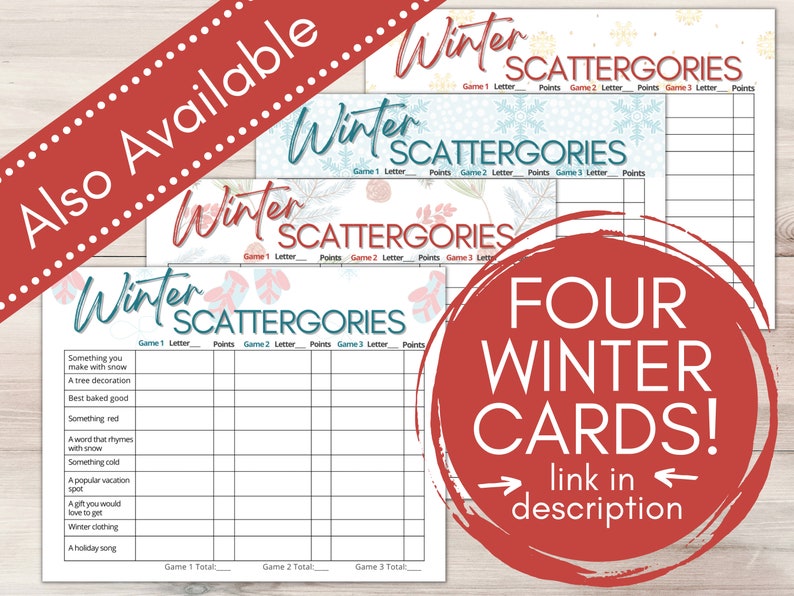 Christmas Scattergories | Printable Scattergories List | Christmas Game ...