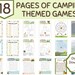 Camping Games Bundle | Camping Word Scramble | Camping Crossword ...