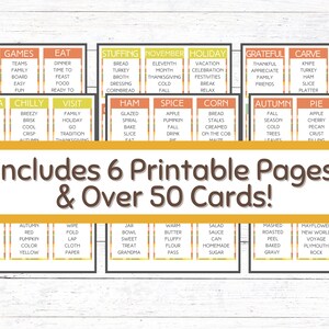 Thanksgiving Taboo | Printable Taboo Cards | Thanksgiving Games ...