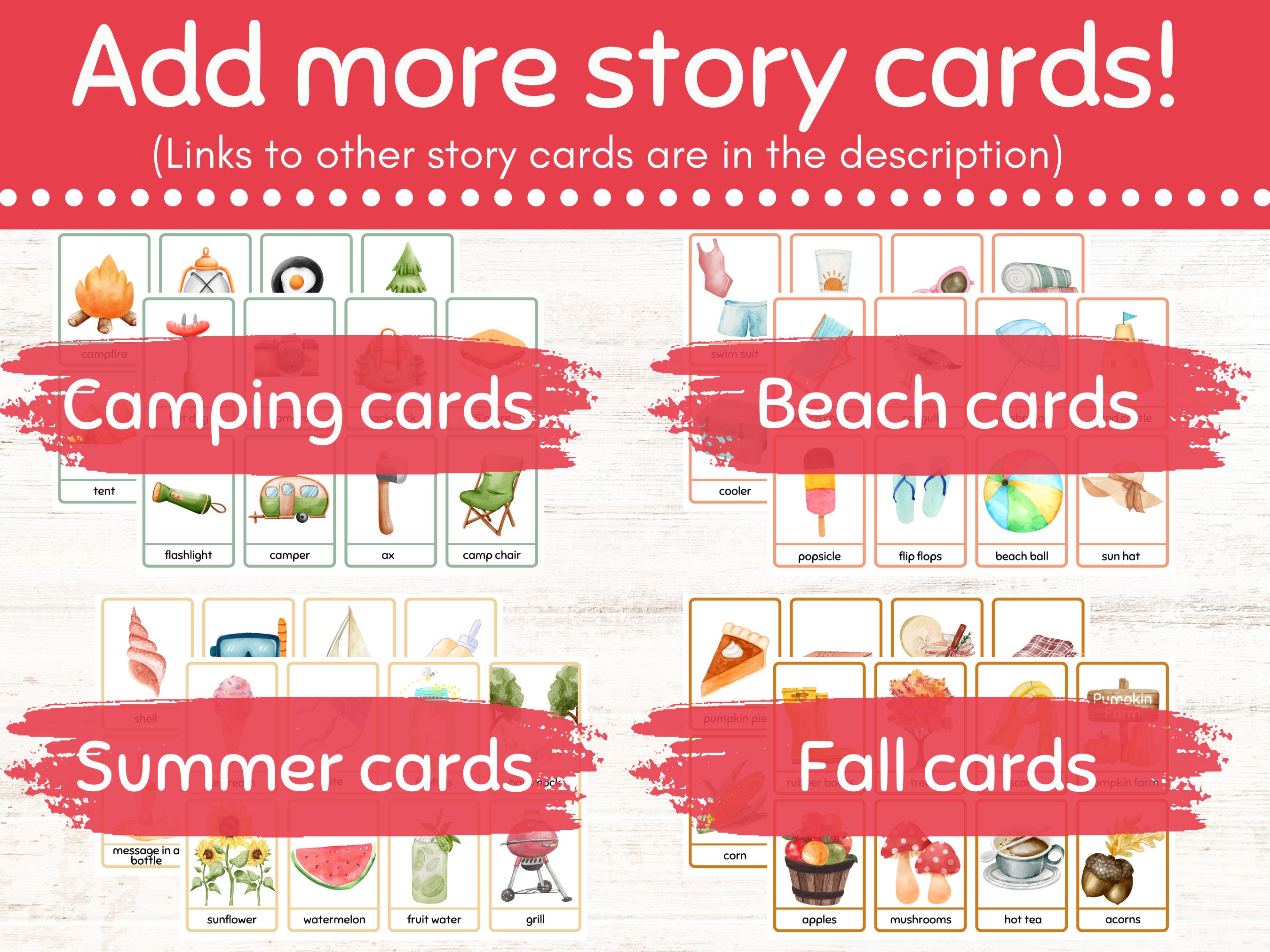 Story Building Game | Story Starters | Camping Game | All Ages | Card ...