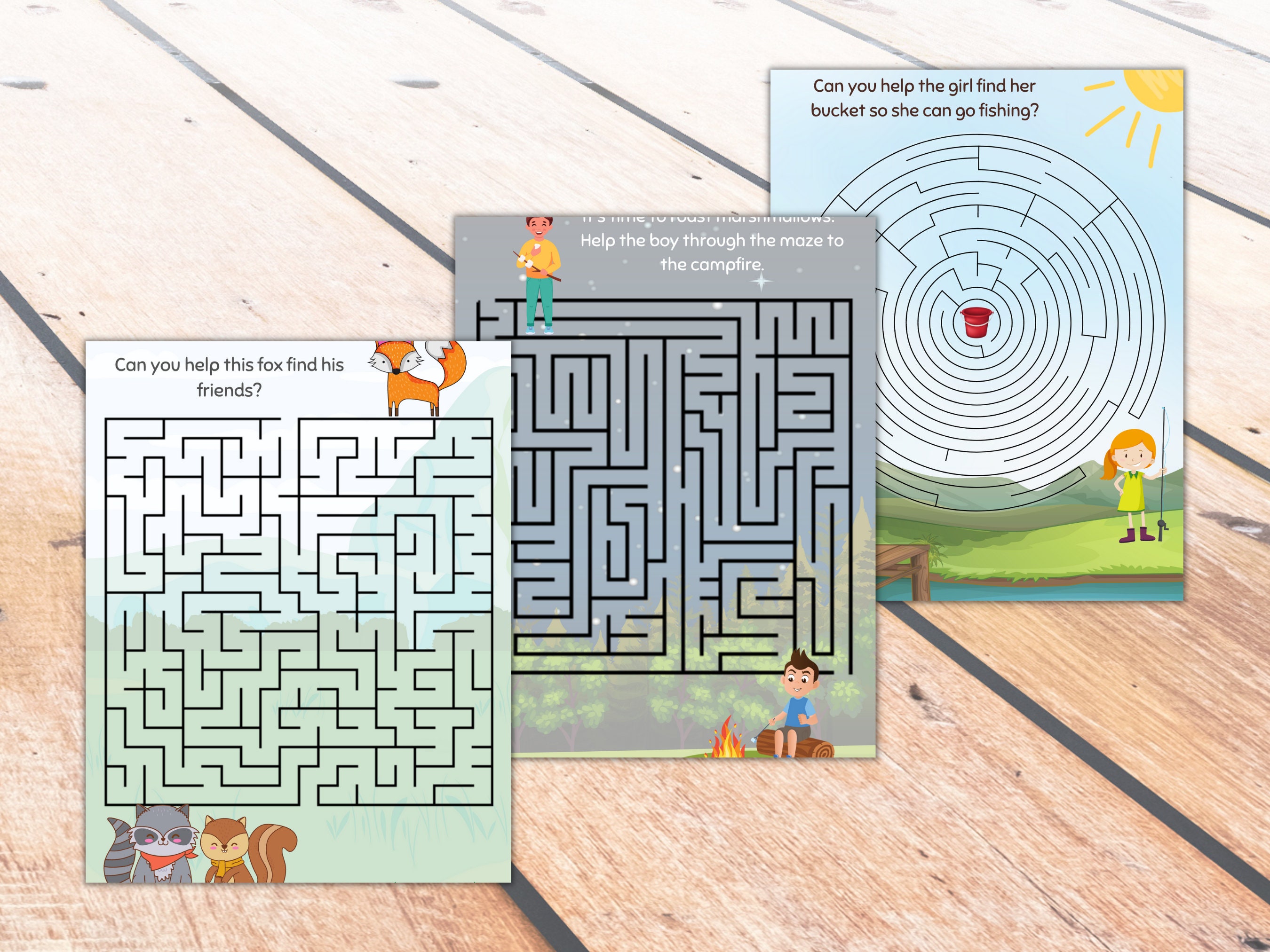 Camping Mazes | Camping Games | Camping Activities | Road Trip Games ...