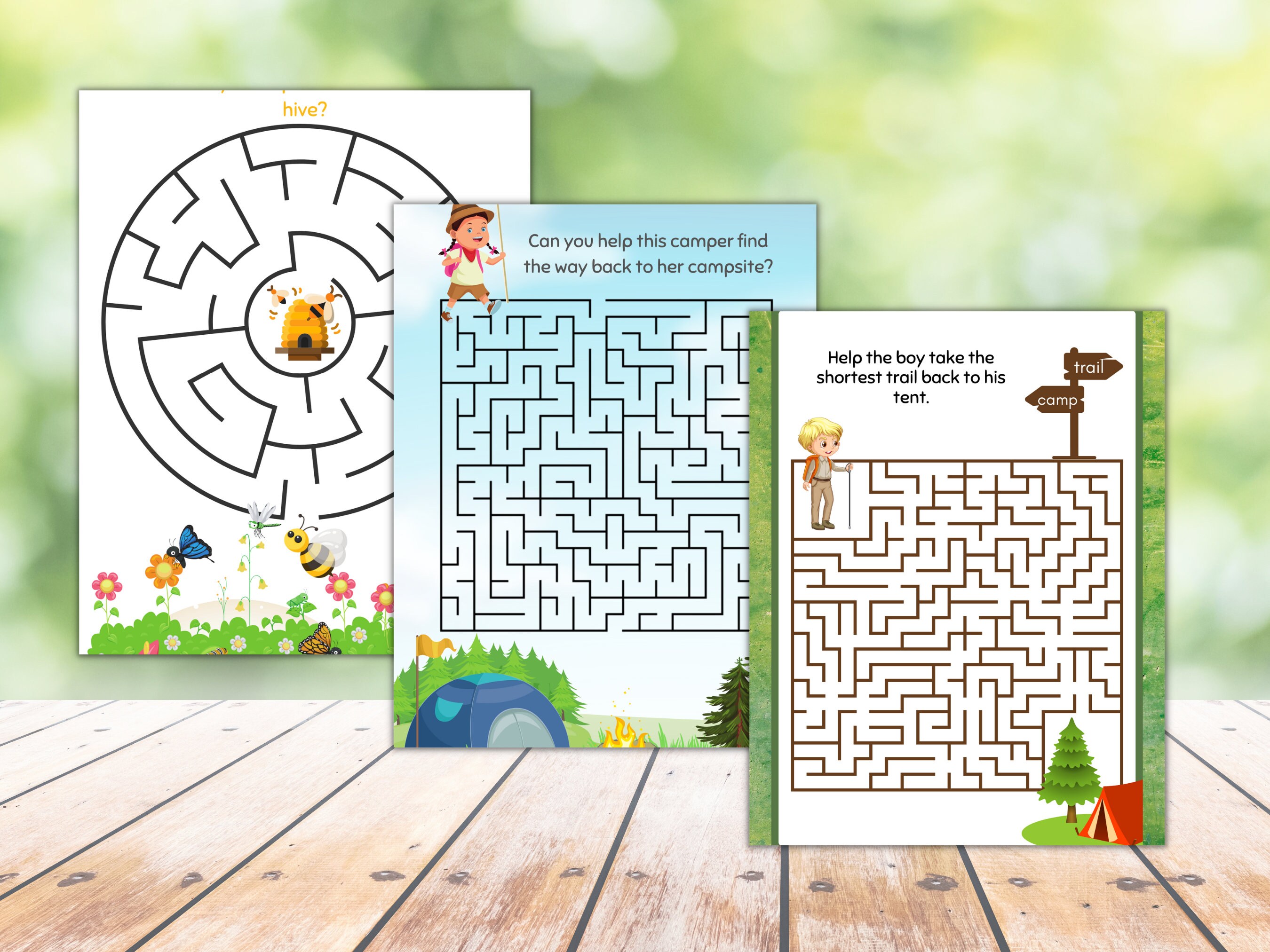 Camping Mazes | Camping Games | Camping Activities | Road Trip Games ...