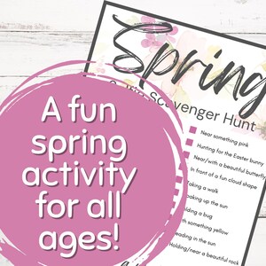 Spring Selfie Scavenger Hunt | Photo Scavenger Hunt | Spring Game ...