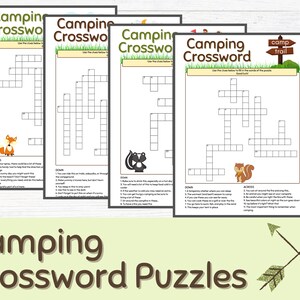 Camping Games Bundle | Camping Word Scramble | Camping Crossword ...