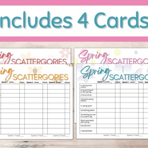 Spring Scattergories | Printable Scattergories List | Spring Game ...