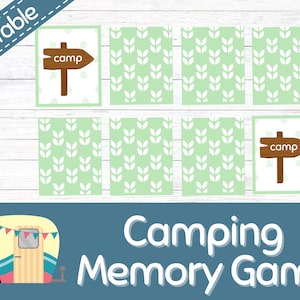 Camping Memory Game | Matching Game | Printable Game | Kid's Activities ...