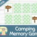 Camping Memory Game | Matching Game | Printable Game | Kid's Activities ...