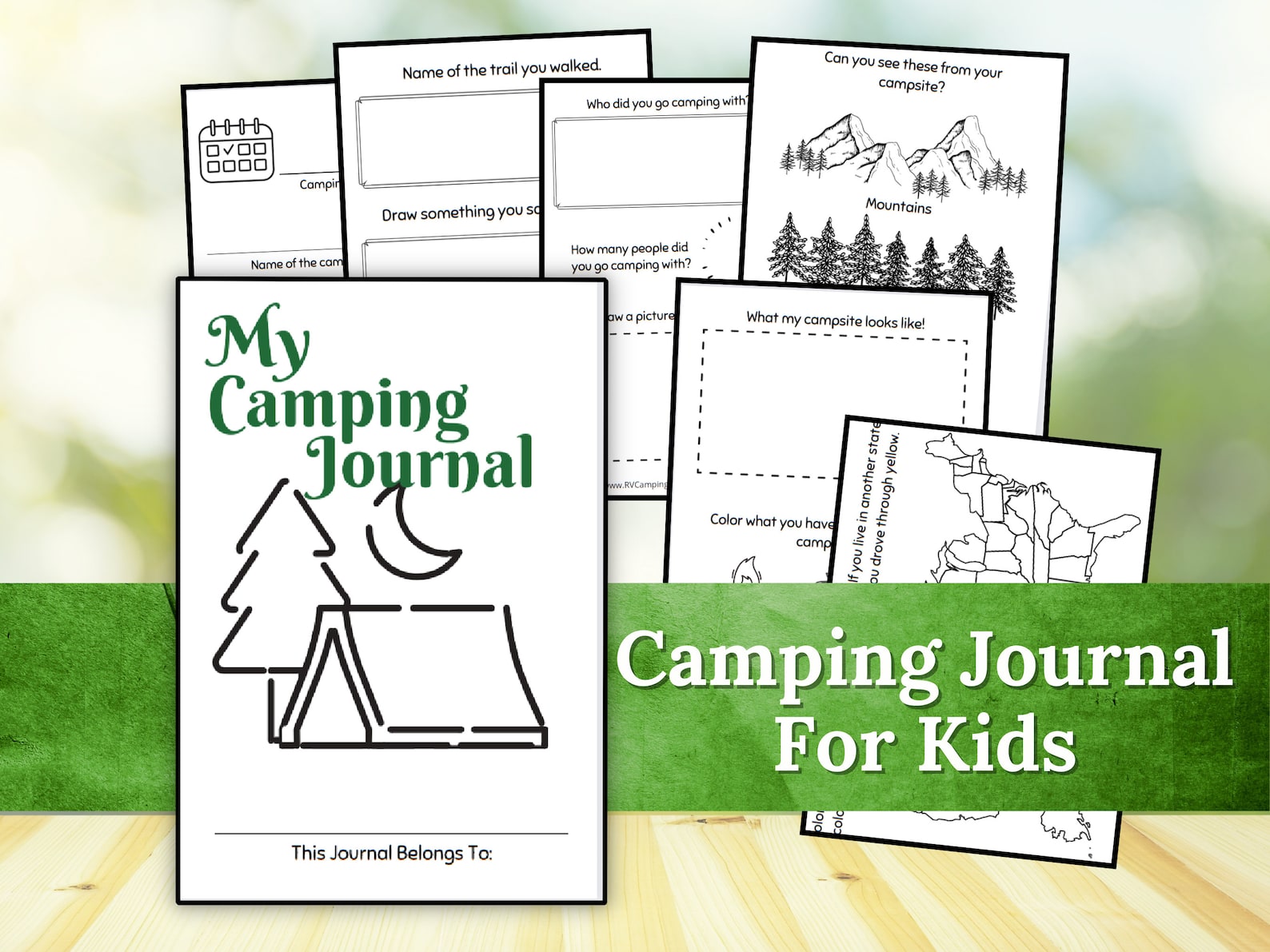 Kids Printable Camping Journal | Camping Activities | Nature Hunt ...