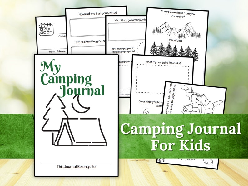 Kids Printable Camping Journal | Camping Activities | Nature Hunt ...