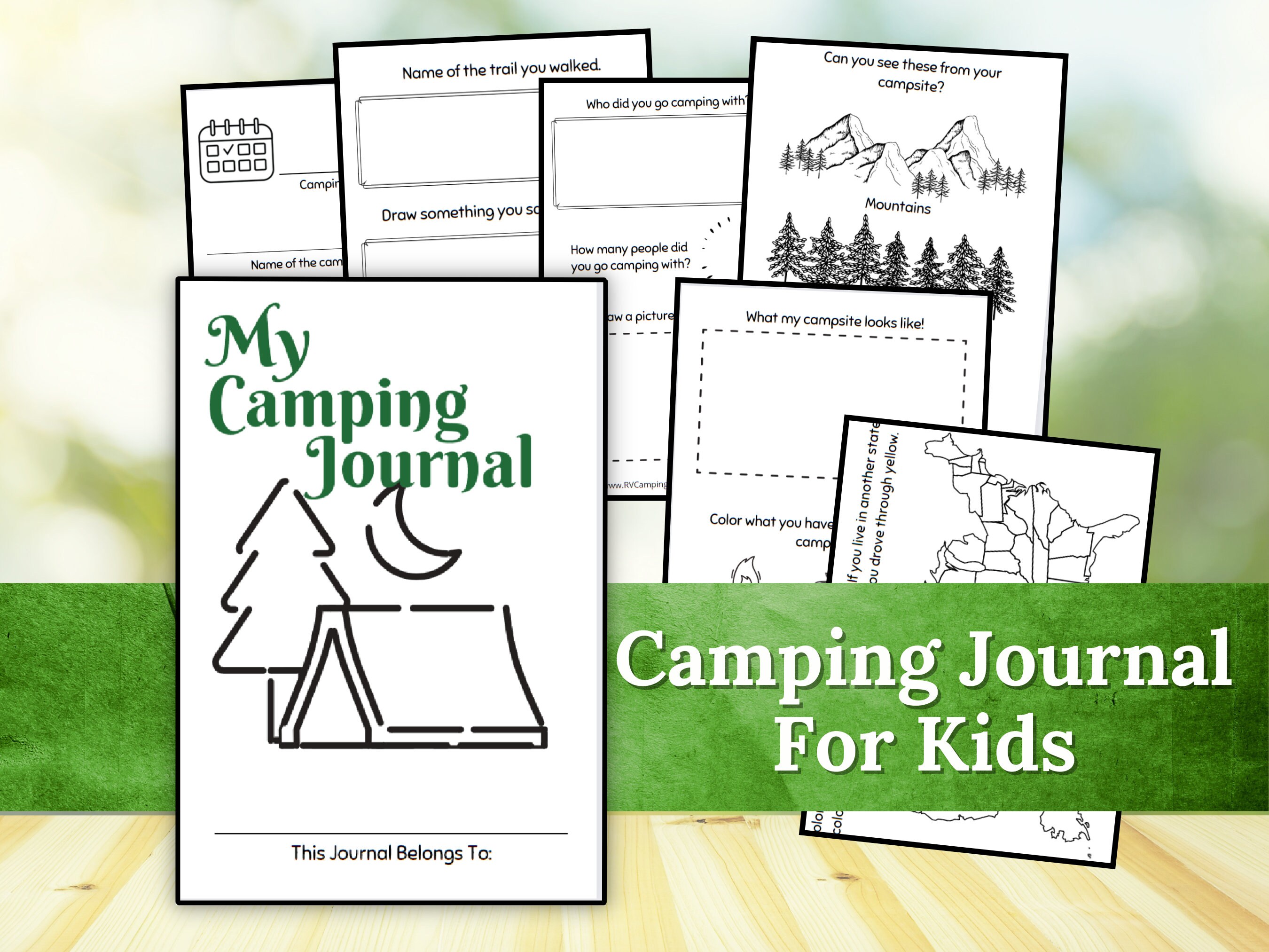 Kids Printable Camping Journal | Camping Activities | Nature Hunt ...