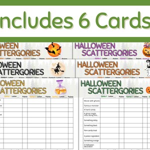Halloween Scattergories | Printable Scattergories | Halloween Games ...