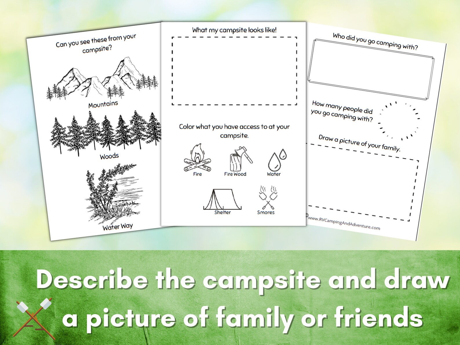 Kids Printable Camping Journal | Camping Activities | Nature Hunt ...