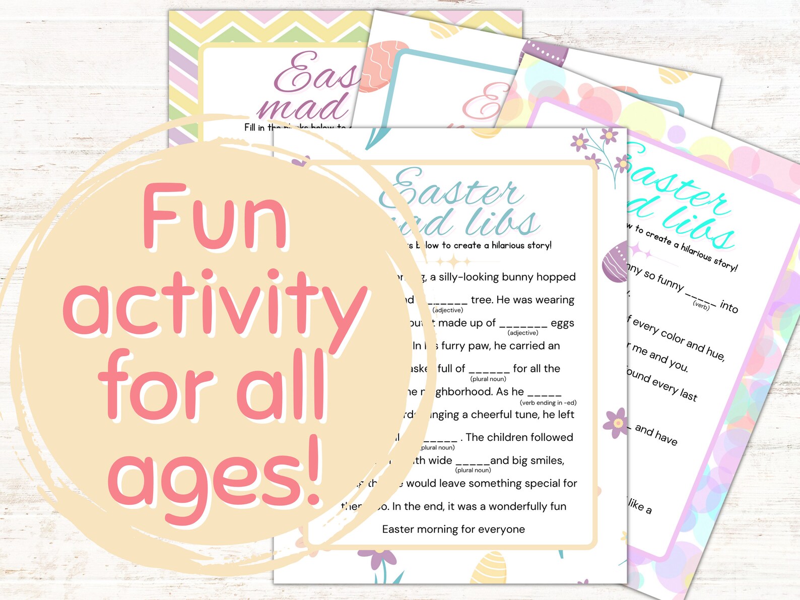 Easter Mad Libs | Printable Fill in the Blank | Party Game | Kid's Mad ...
