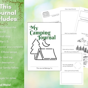 Kids Printable Camping Journal | Camping Activities | Nature Hunt ...