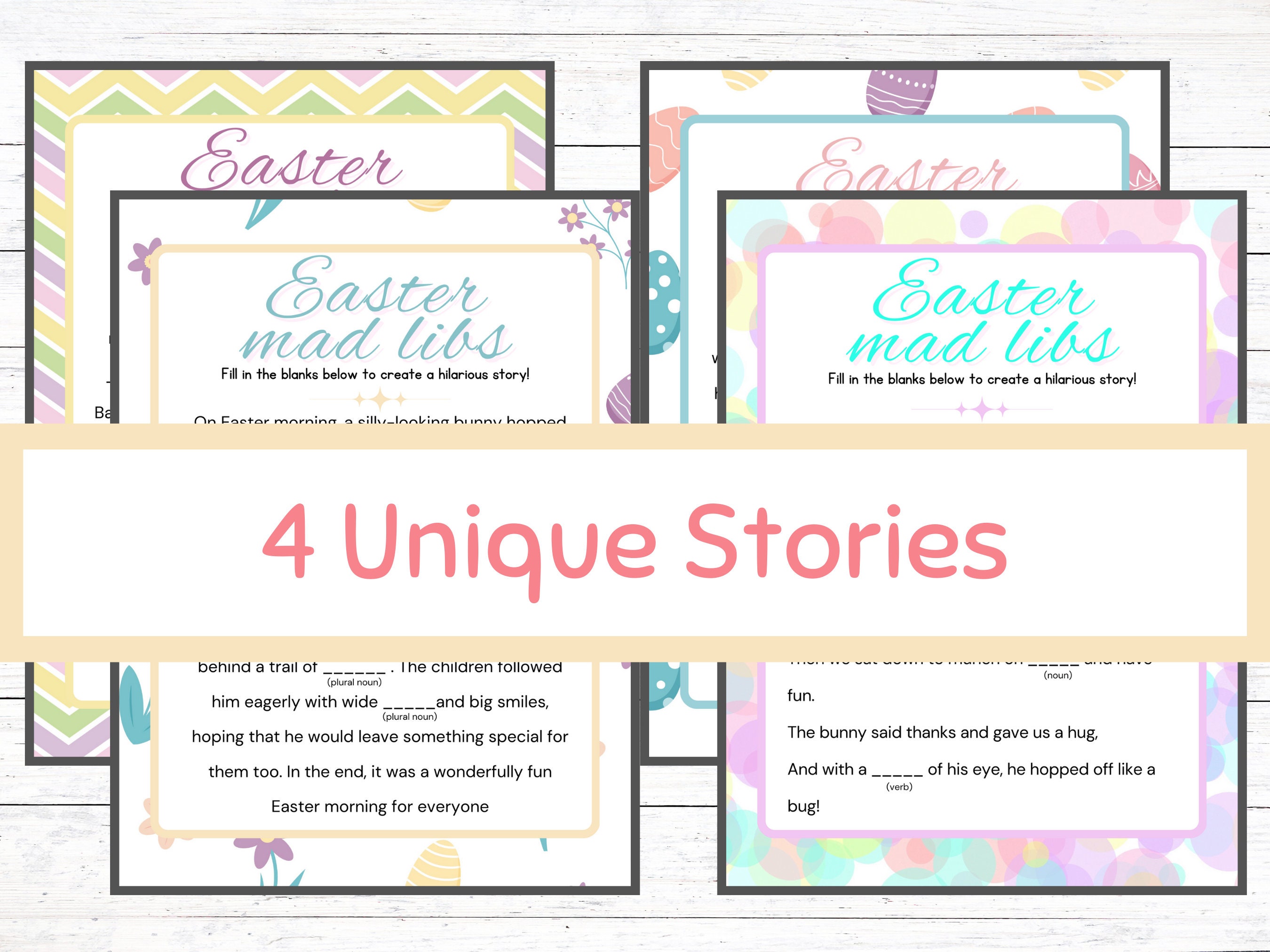 Easter Mad Libs | Printable Fill in the Blank | Party Game | Kid's Mad ...