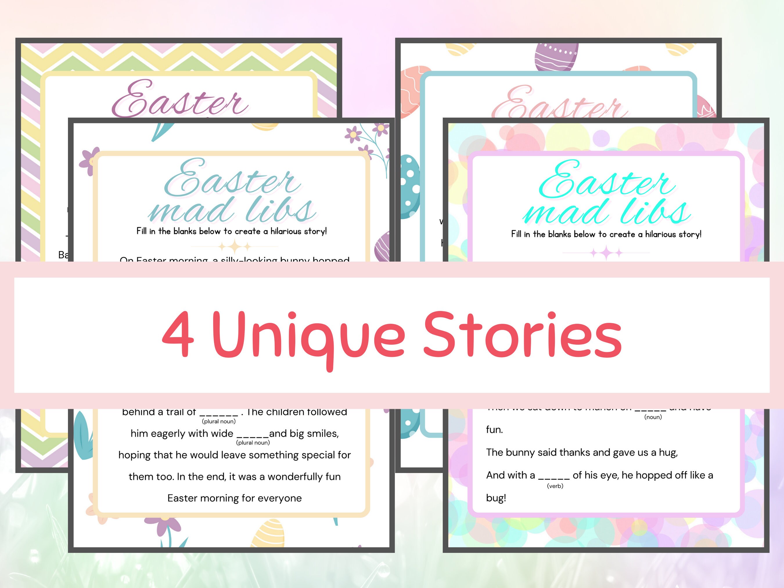 Easter Mad Libs | Printable Fill in the Blank | Party Game | Kid's Mad ...