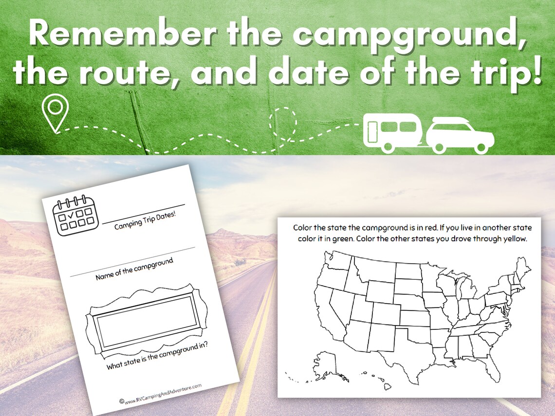 Kids Printable Camping Journal Camping Activities Nature Hunt Camping ...