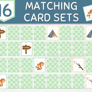 Camping Memory Game | Matching Game | Printable Game | Kid's Activities ...