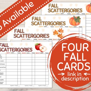 Thanksgiving Scattergories | Printable Scattergories List ...