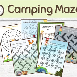 Camping Games Bundle | Camping Word Scramble | Camping Crossword ...