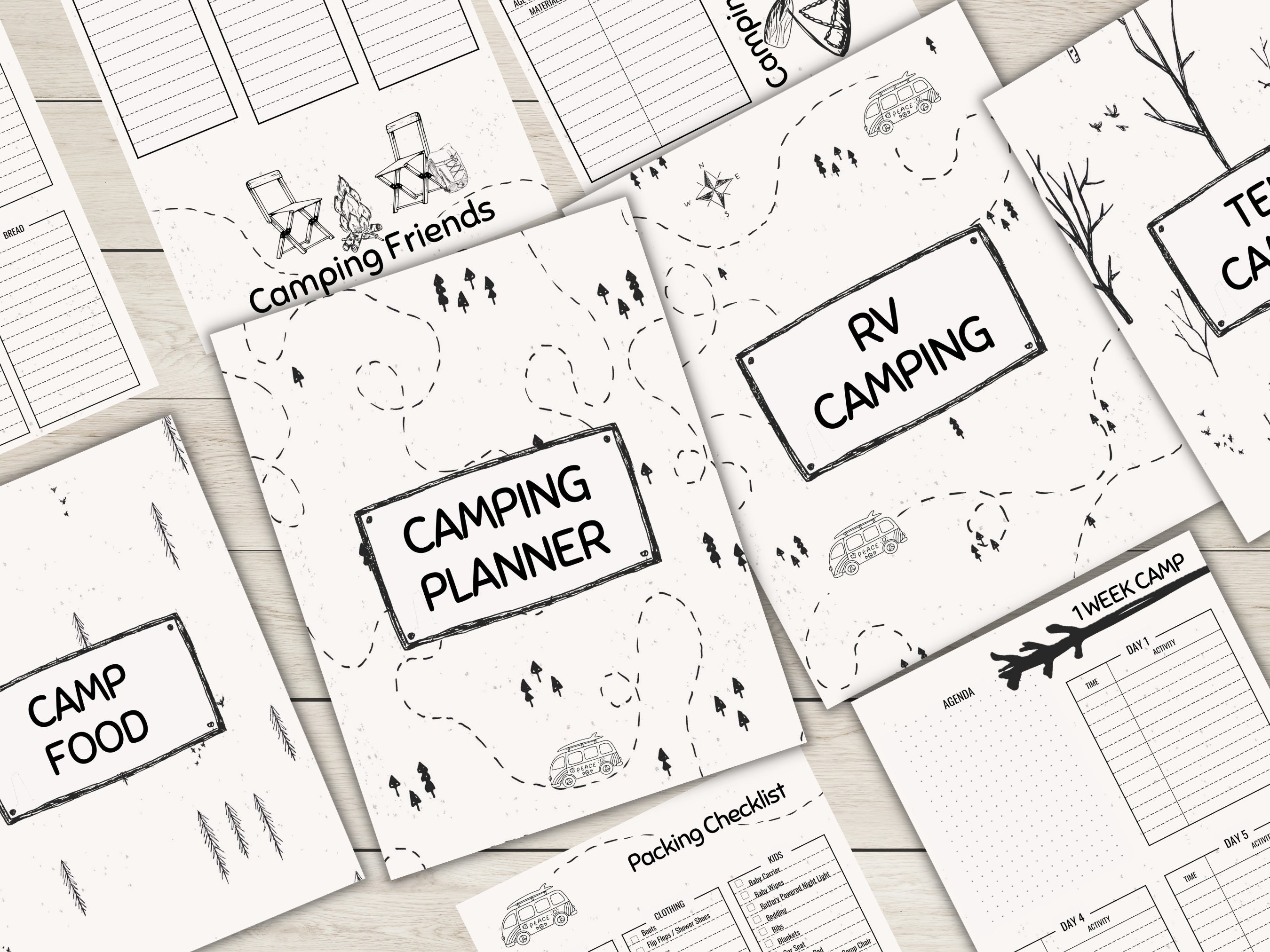 Printable Camping Planner | Camping Journal | Meal Planner | RV ...