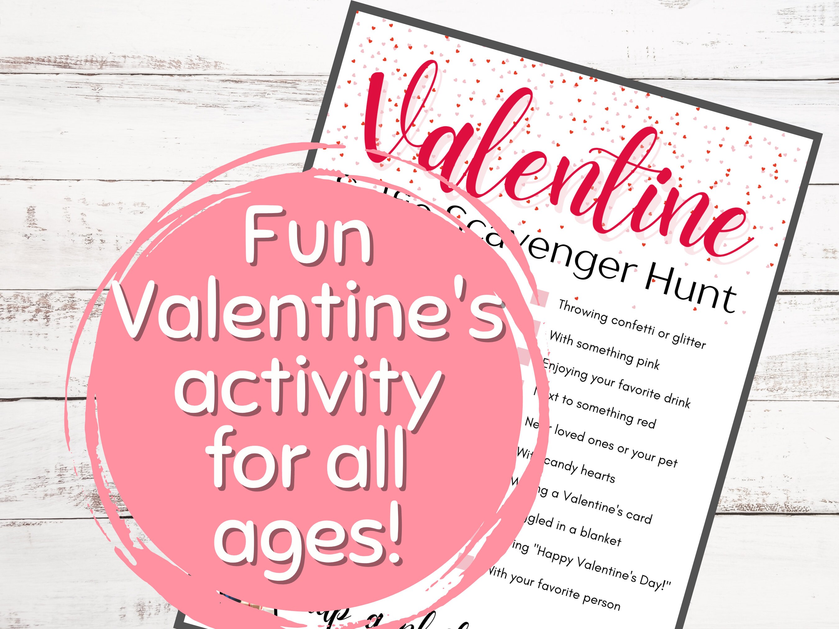 Valentine's Selfie Scavenger Hunt | Photo Scavenger Hunt | Valentine's ...