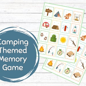 Camping Memory Game | Matching Game | Printable Game | Kid's Activities ...