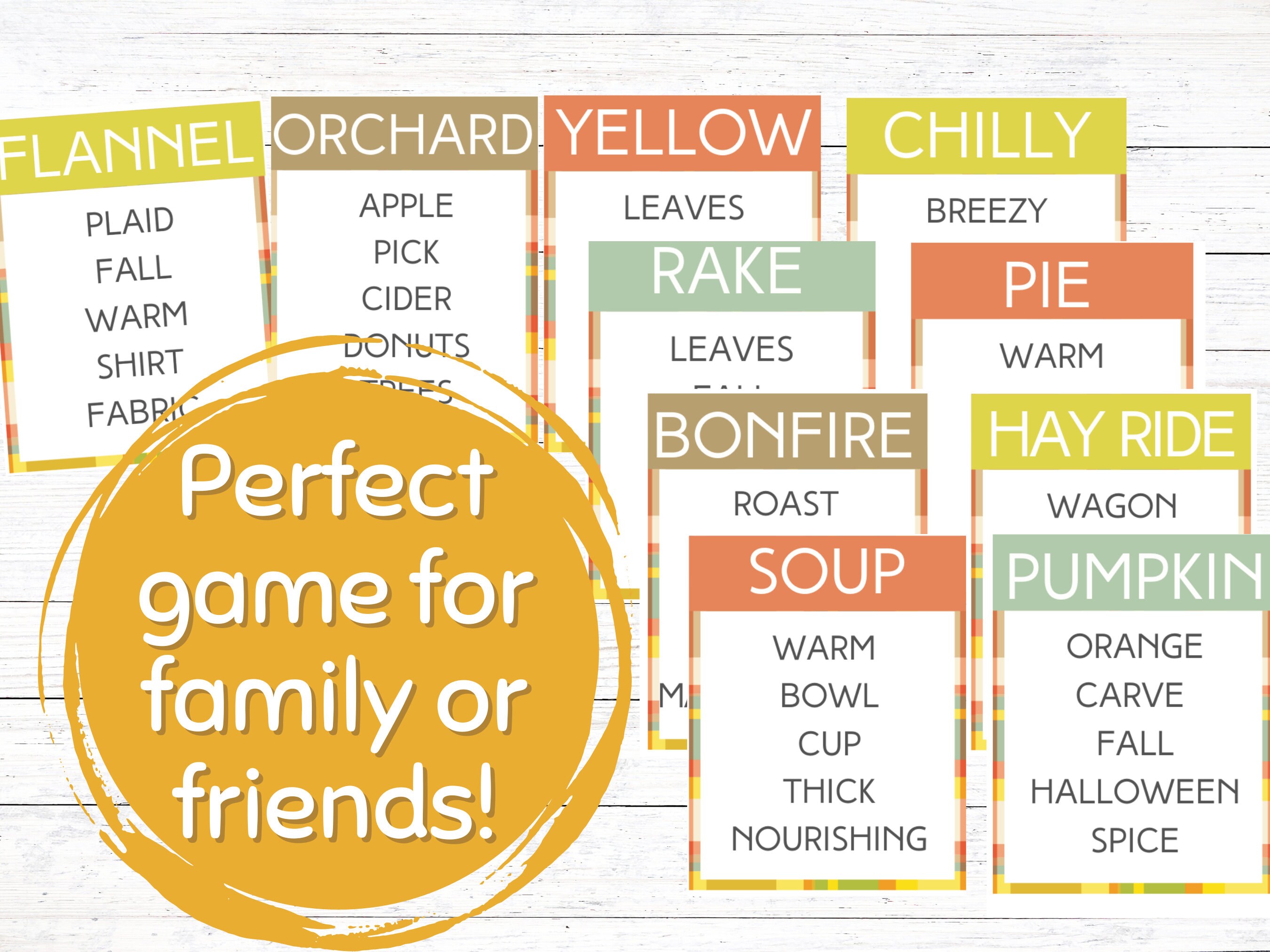 Thanksgiving Taboo | Printable Taboo Cards | Thanksgiving Games ...