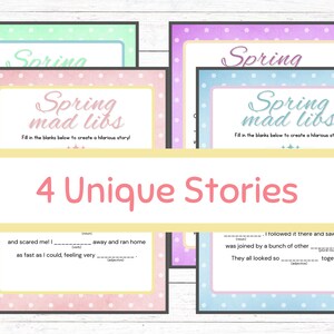 Spring Mad Libs | Printable Fill in the Blank | Party Game | Kid's Mad ...