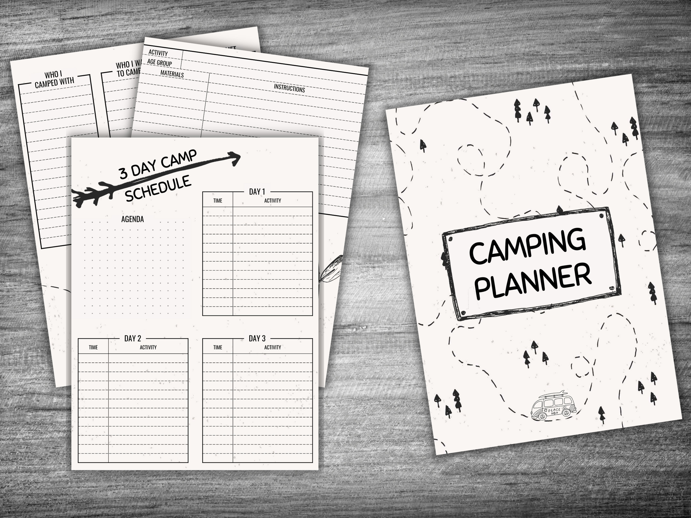 Printable Camping Planner Camping Journal Meal Planner RV Printables ...