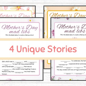 Mother's Day Mad Libs | Fill in the Blank | Party Game | Kid's Mad Libs ...