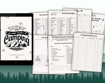 Printable Camping Planner | Camping Journal | Meal Planner | RV ...