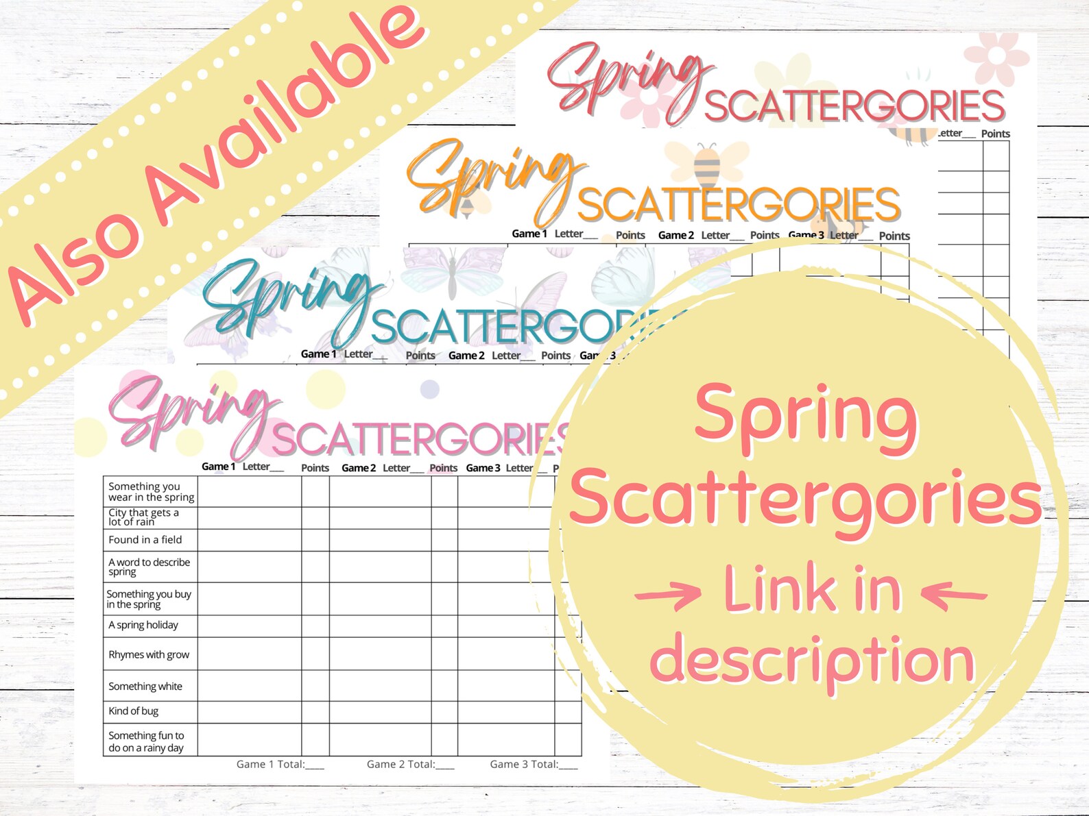 Spring Mad Libs | Printable Fill in the Blank | Party Game | Kid's Mad ...