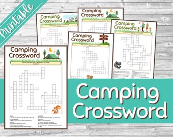 Camping Crossword Puzzle for Kids | Summer Activities | Printable ...